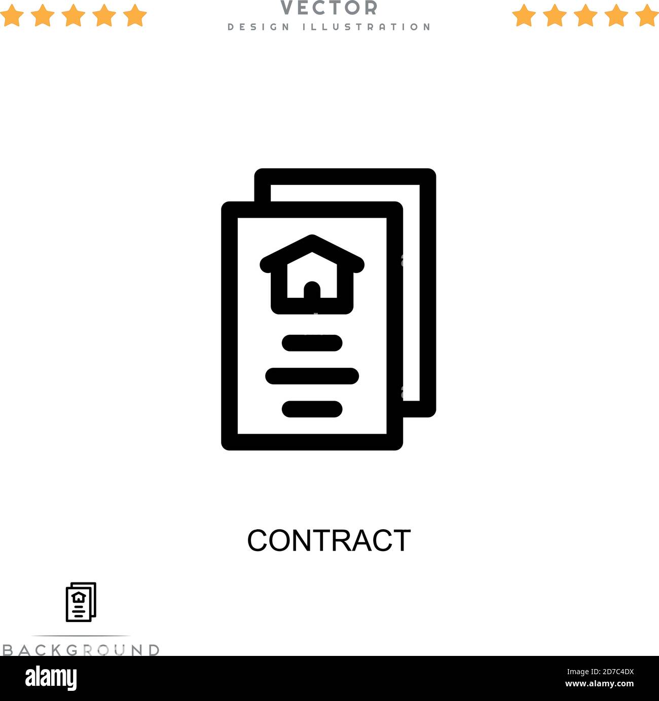 Contract icon. Simple element from digital disruption collection. Line ...