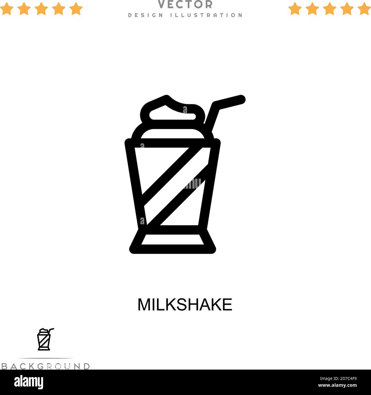 Milkshake icon. Simple element from digital disruption collection. Line ...