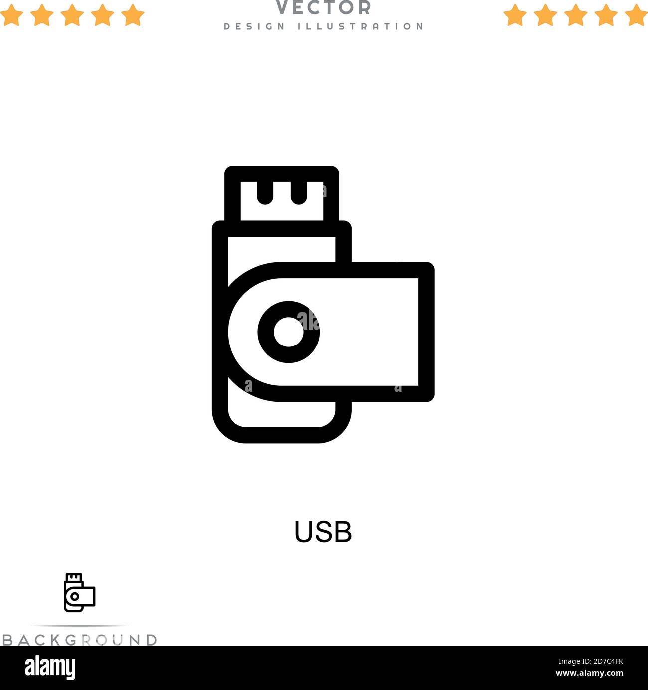 Usb icon. Simple element from digital disruption collection. Line Usb ...