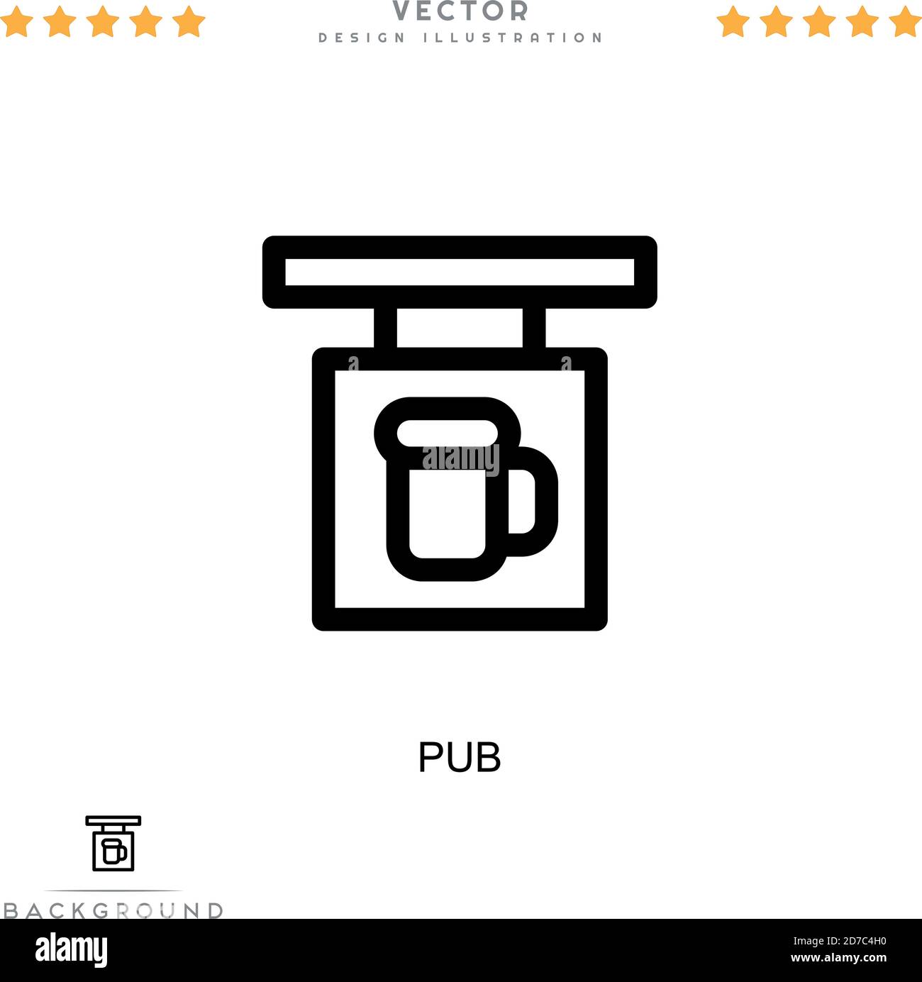 Pub icon. Simple element from digital disruption collection. Line Pub ...