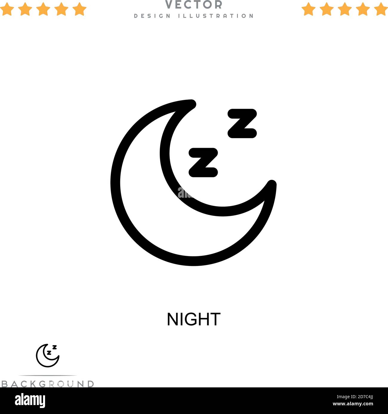 Night icon. Simple element from digital disruption collection. Line ...