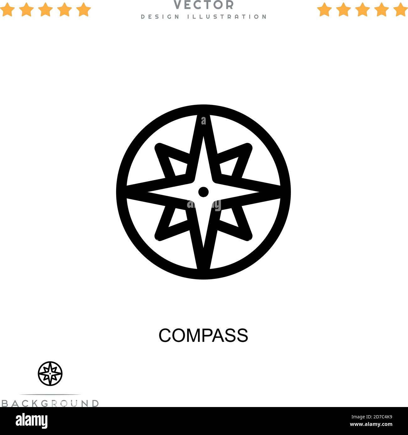Compass icon. Simple element from digital disruption collection. Line ...