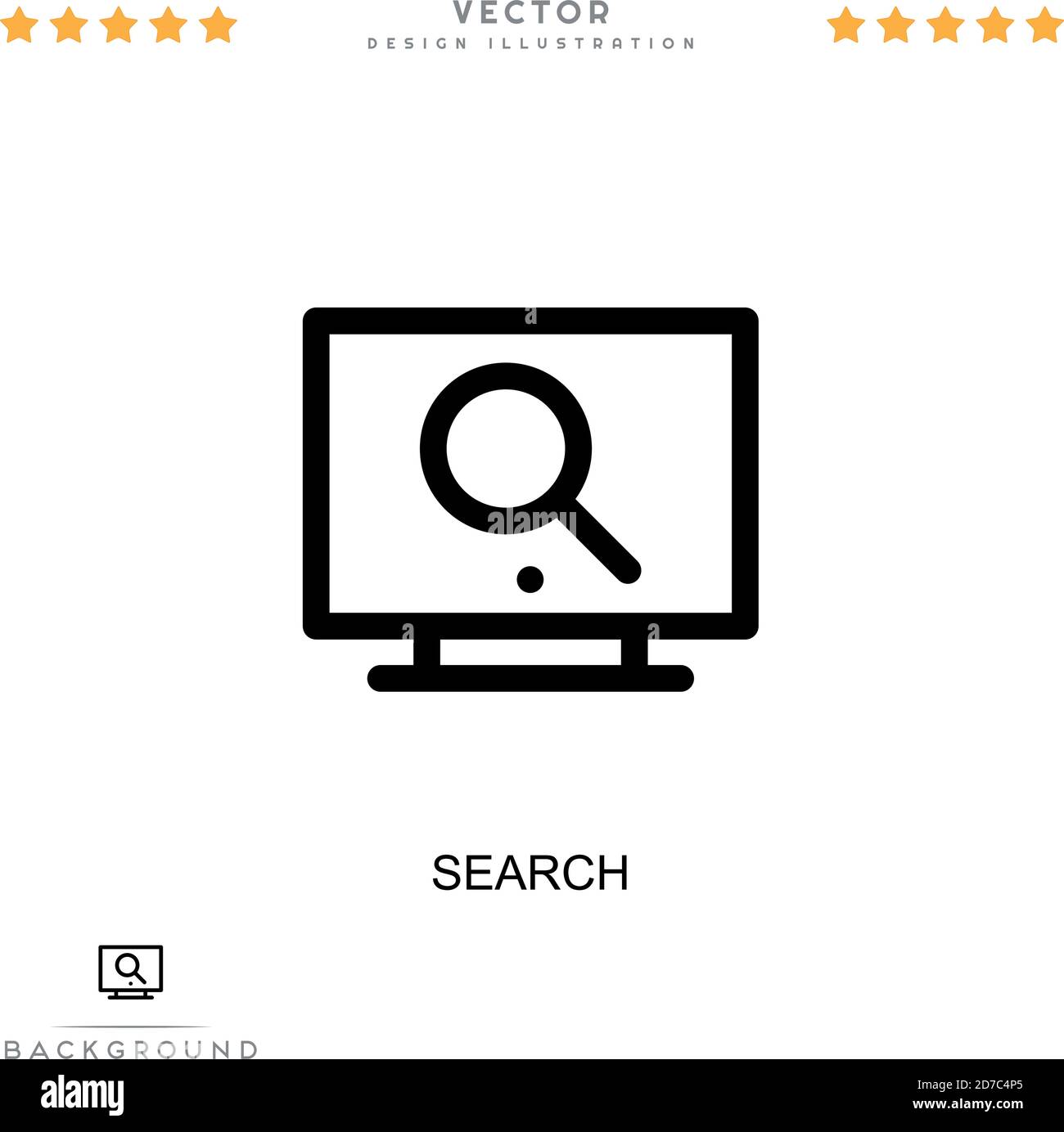 Search icon. Simple element from digital disruption collection. Line ...