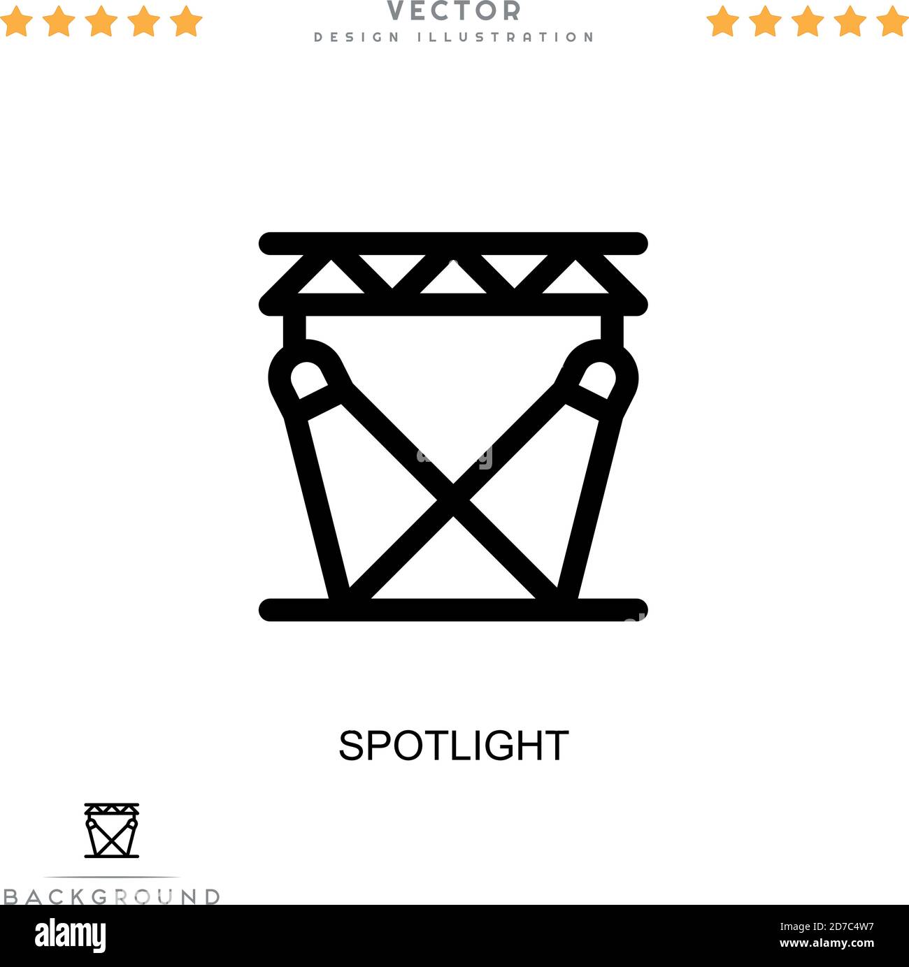 Spotlight icon. Simple element from digital disruption collection. Line ...