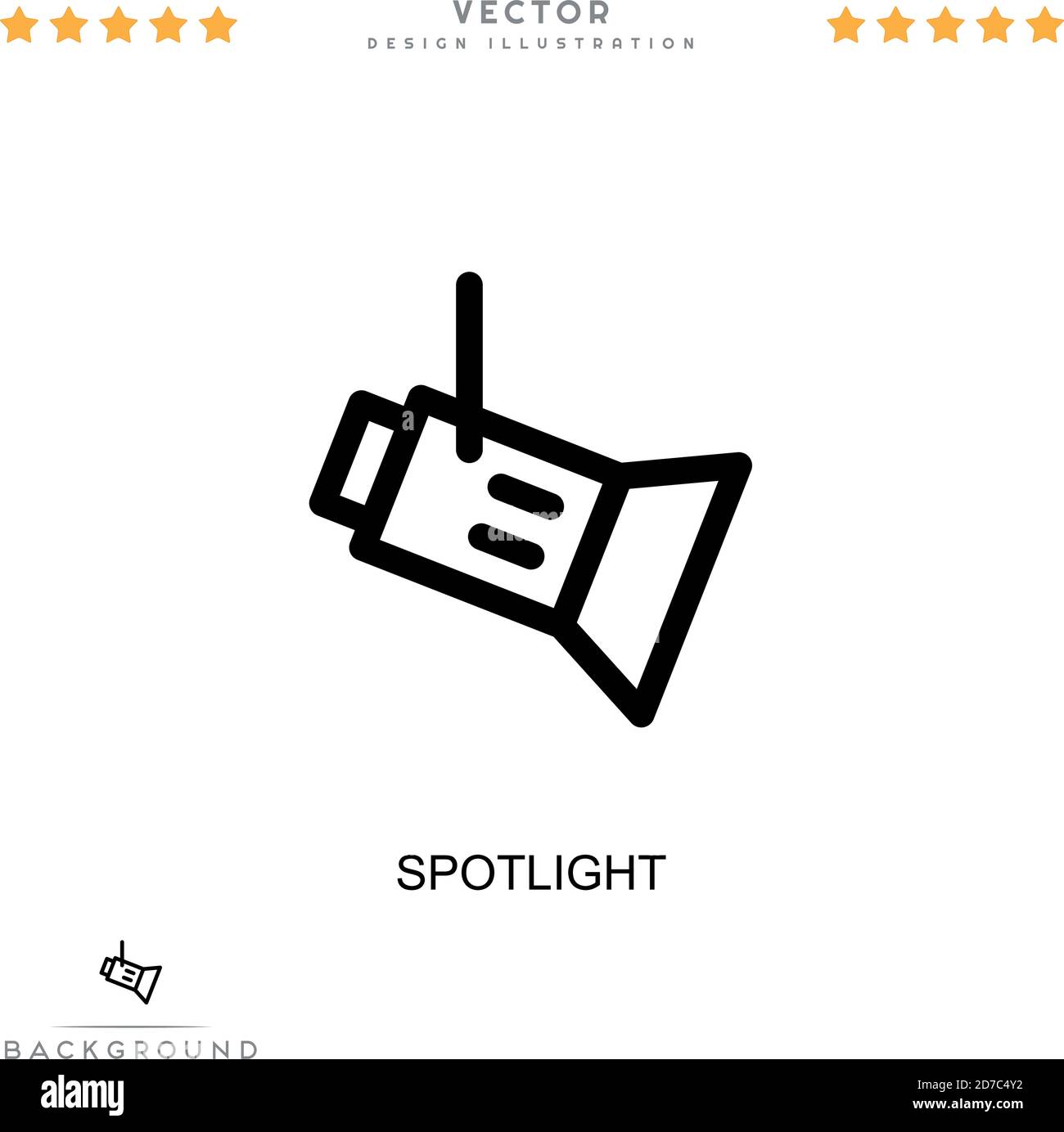 Spotlight icon. Simple element from digital disruption collection. Line Spotlight icon for ...