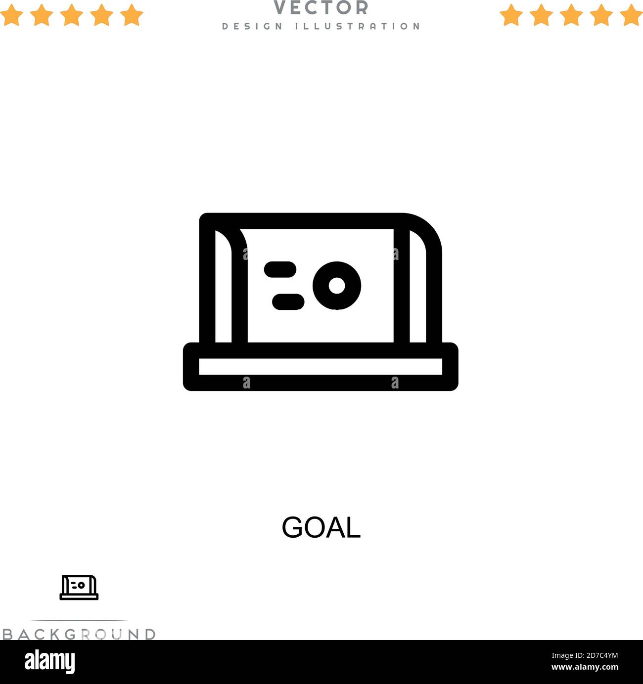 Goal icon. Simple element from digital disruption collection. Line Goal ...