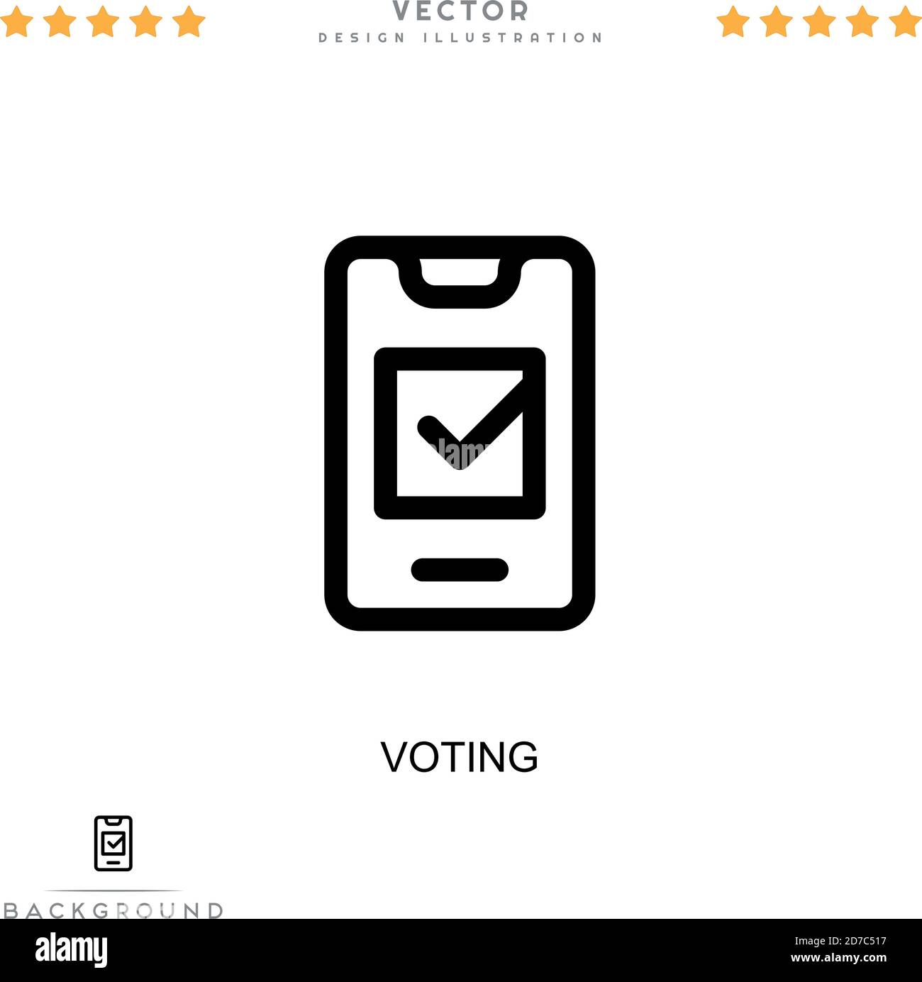 Voting icon. Simple element from digital disruption collection. Line ...