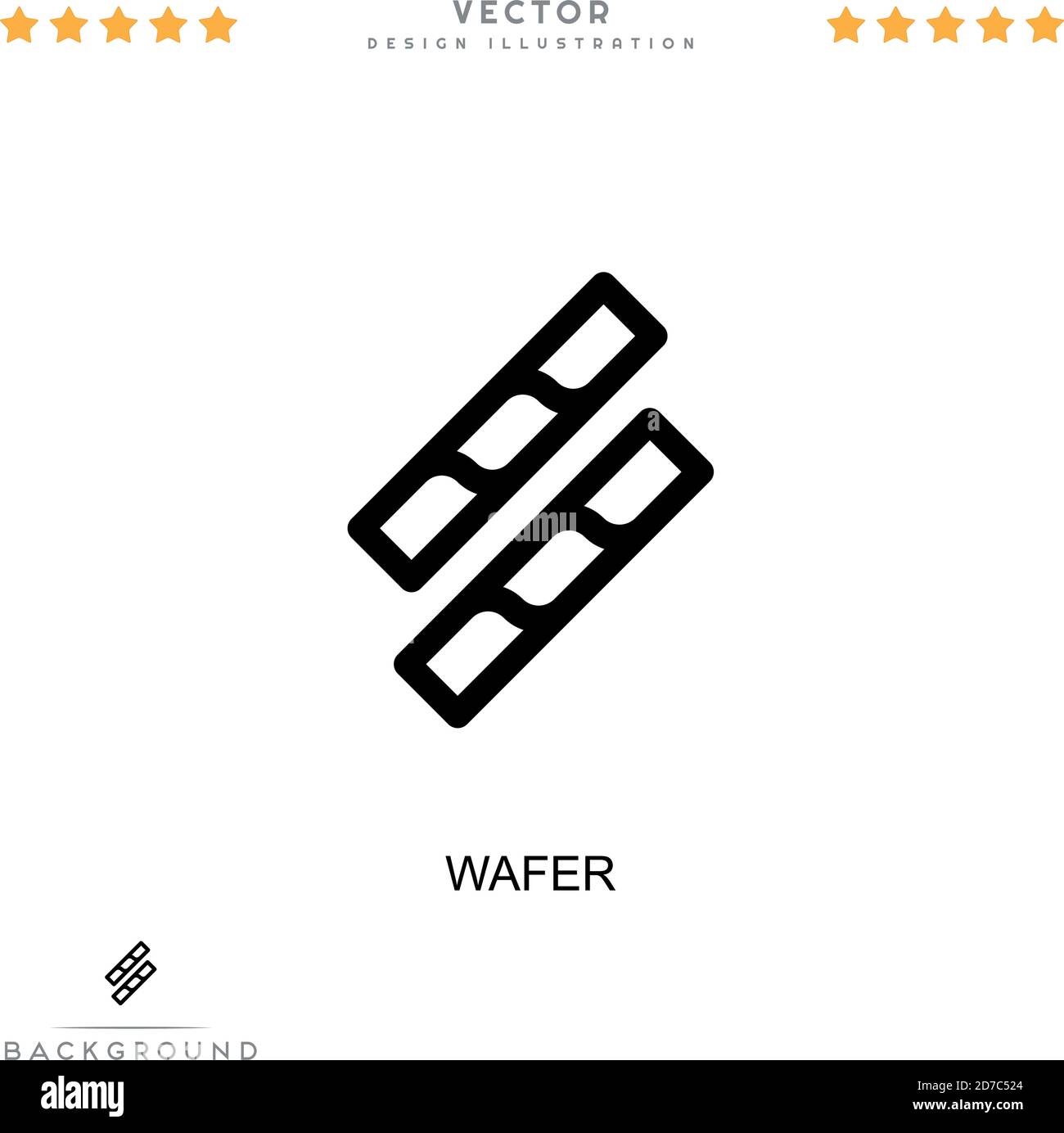 Wafer icon. Simple element from digital disruption collection. Line ...