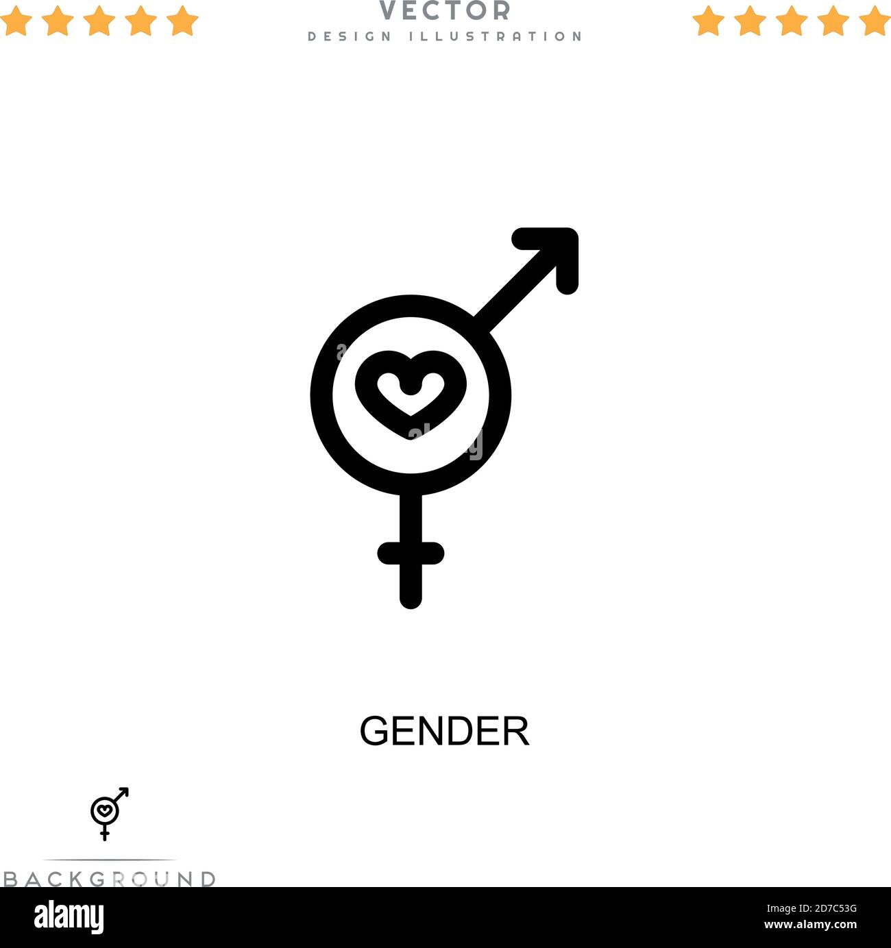 Gender icon. Simple element from digital disruption collection. Line ...