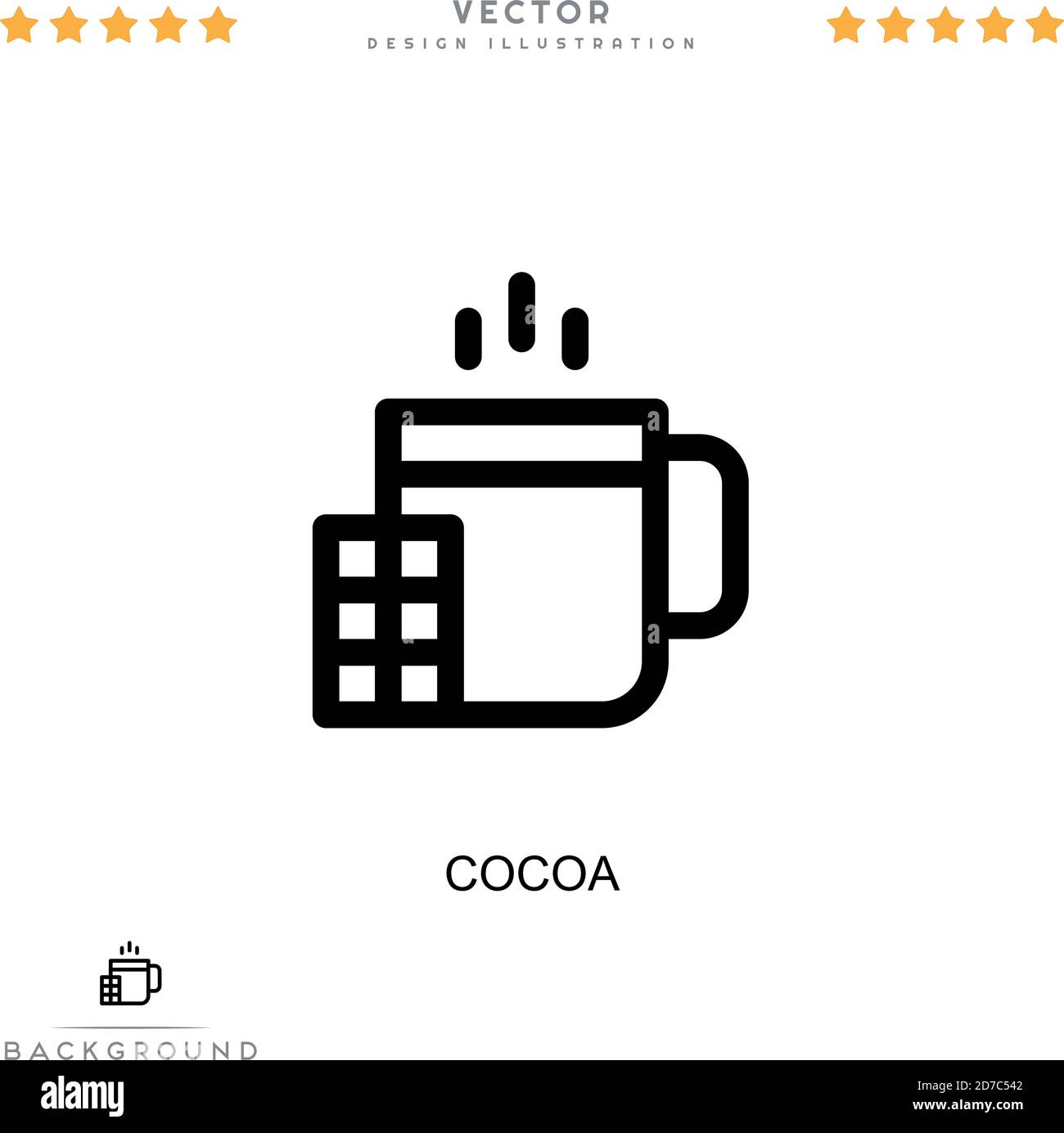 Cocoa icon. Simple element from digital disruption collection. Line ...