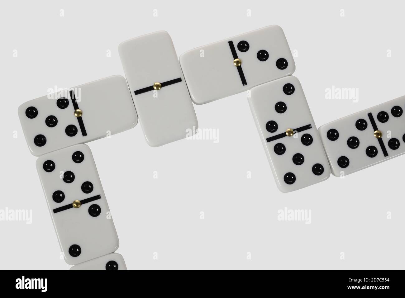 Domino game, double zero piece before the game Stock Photo - Alamy