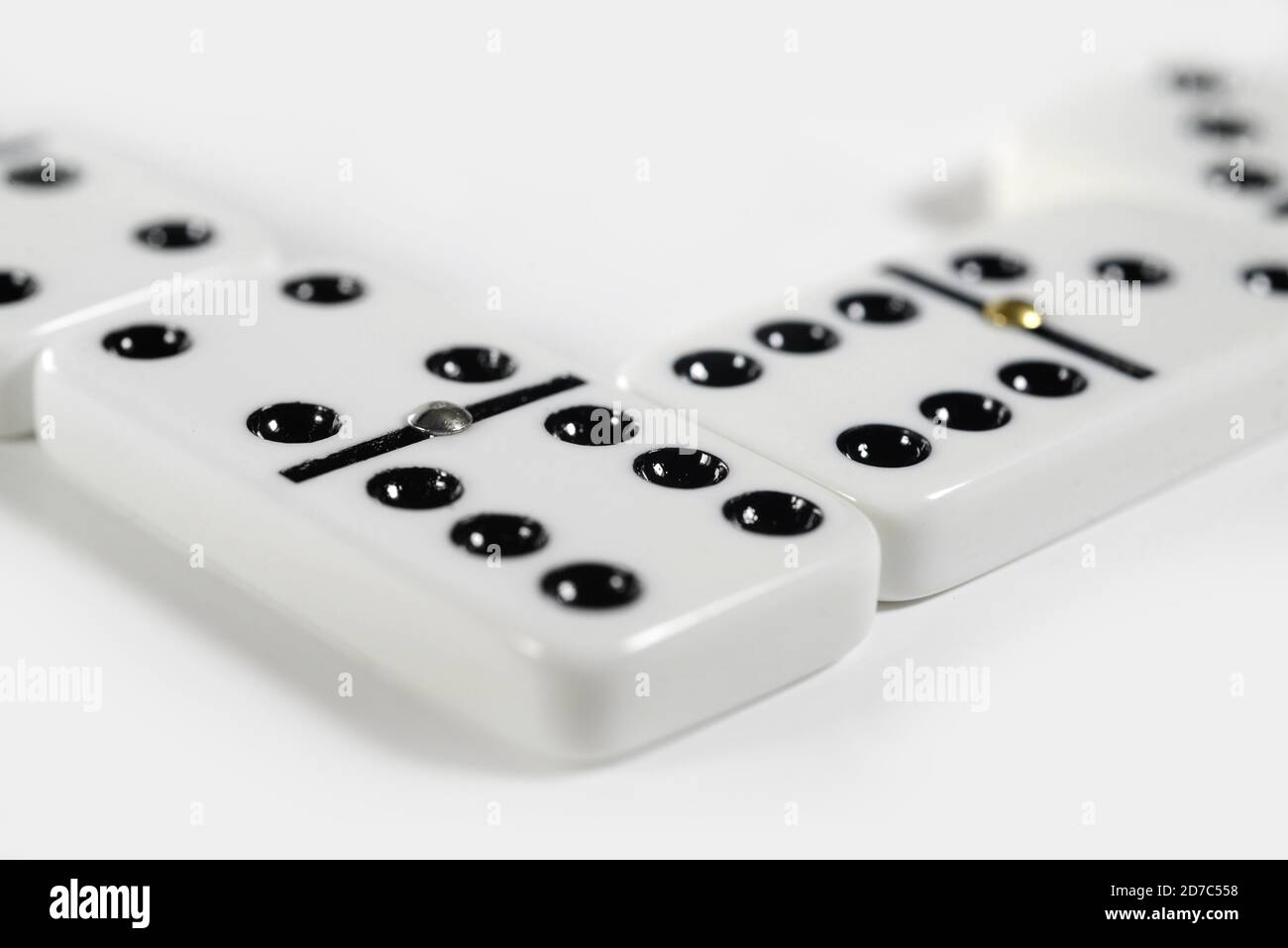 Domino game, double zero piece before the game Stock Photo - Alamy
