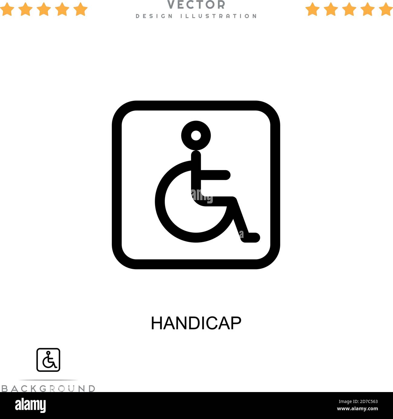 Handicap icon. Simple element from digital disruption collection. Line ...