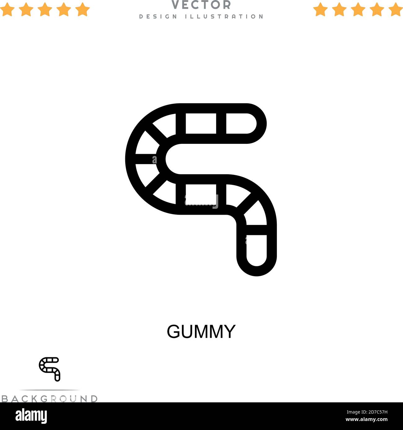 Gummy icon. Simple element from digital disruption collection. Line ...