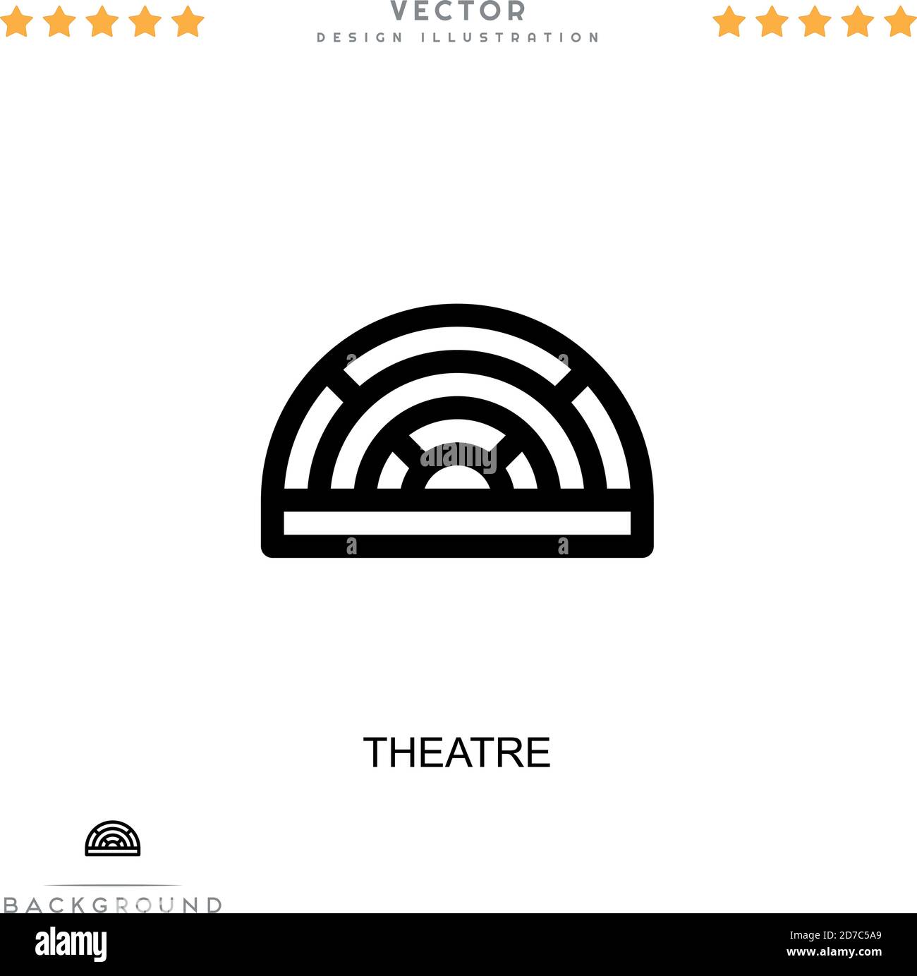 Theatre icon. Simple element from digital disruption collection. Line ...