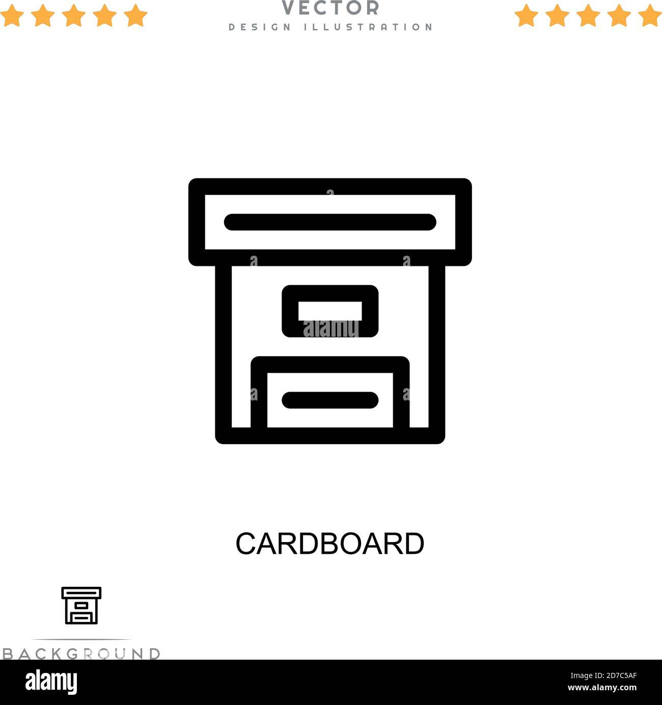 Cardboard icon. Simple element from digital disruption collection. Line ...