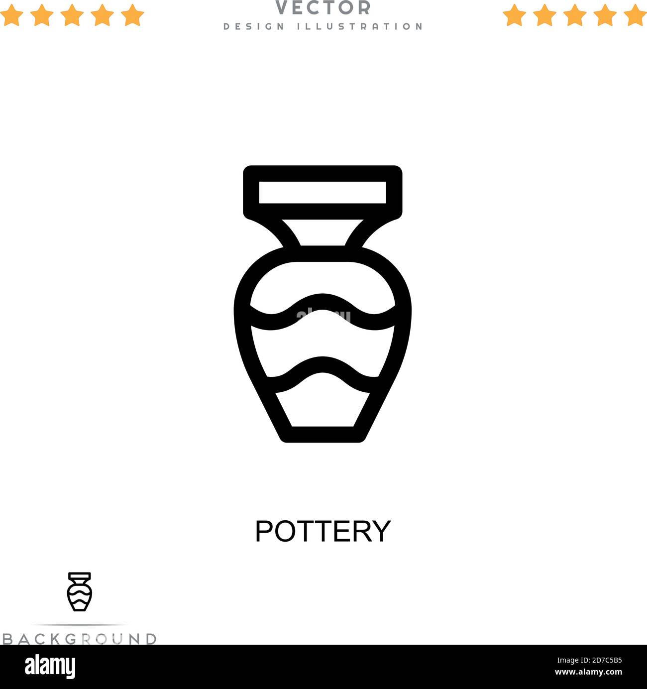 Pottery icon. Simple element from digital disruption collection. Line ...