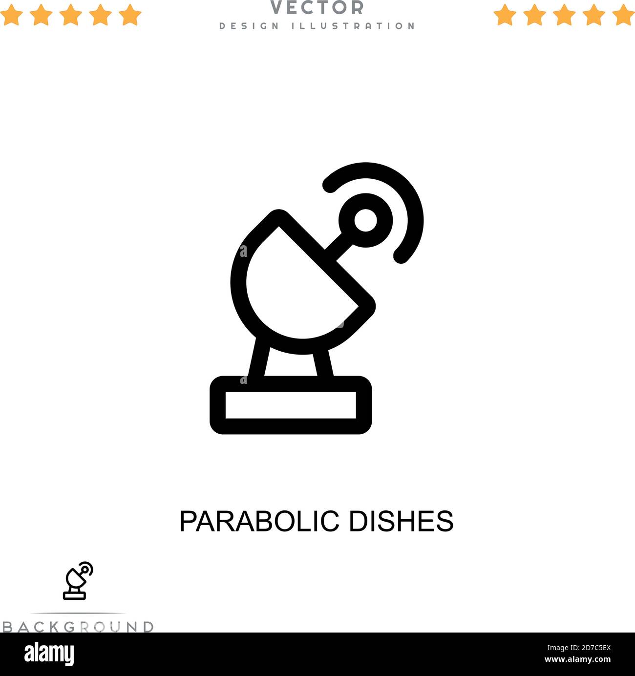 Parabolic dishes icon. Simple element from digital disruption ...
