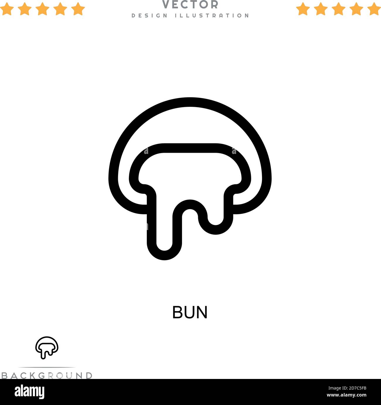 Bun icon. Simple element from digital disruption collection. Line Bun ...
