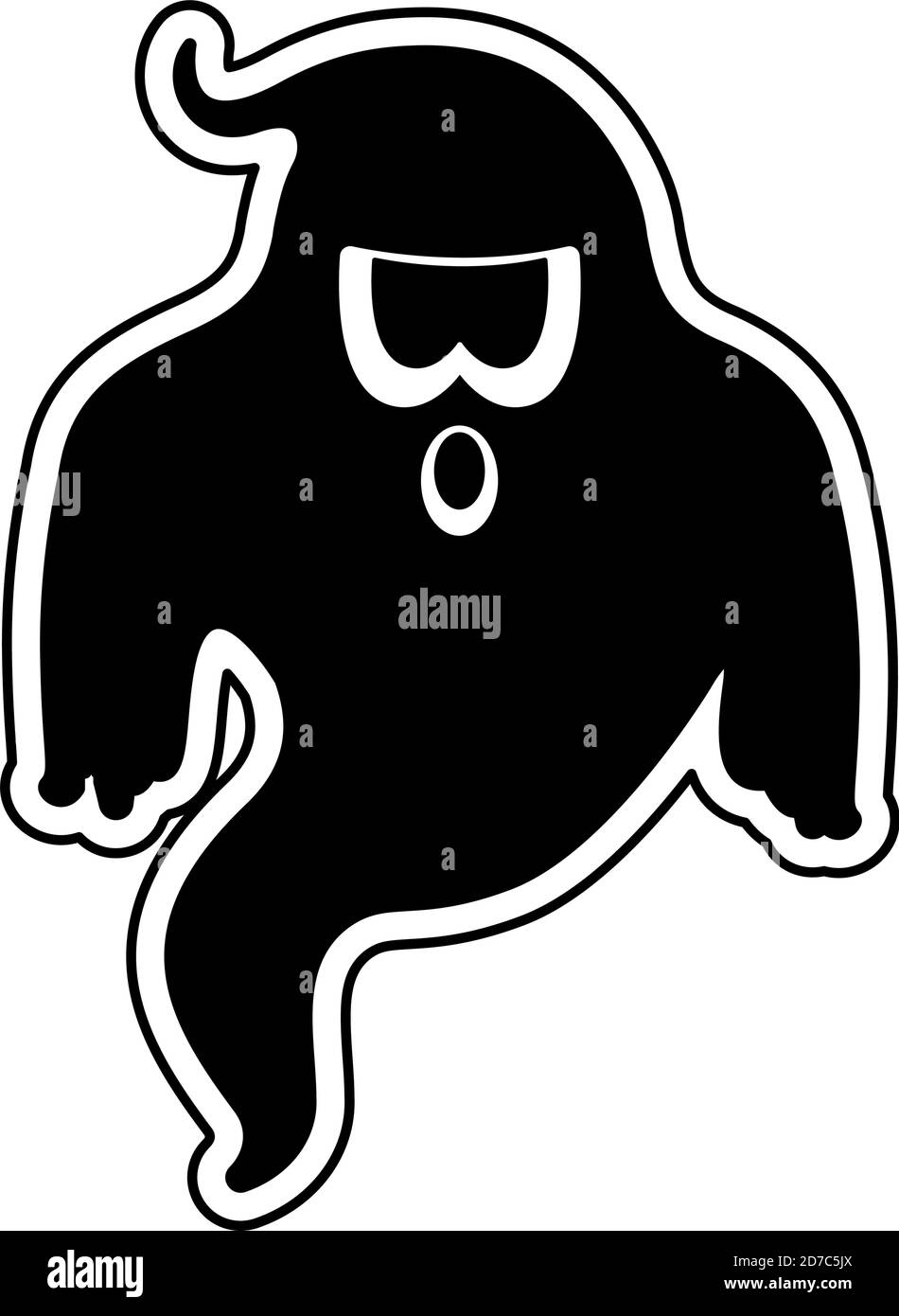Isolated ghost cartoon. Halloween season cartoon - Vector Stock Vector ...