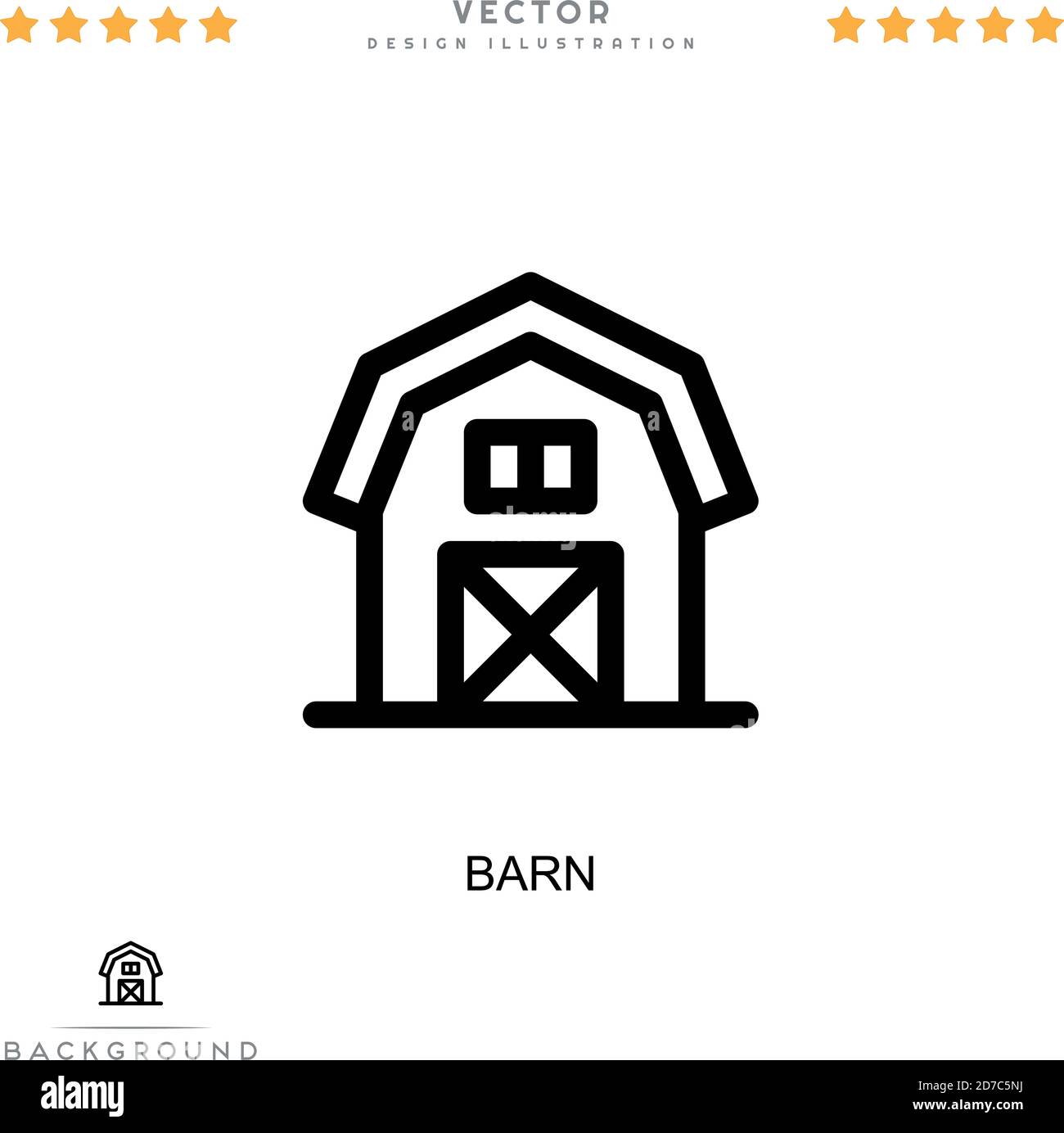 Barn icon. Simple element from digital disruption collection. Line Barn ...