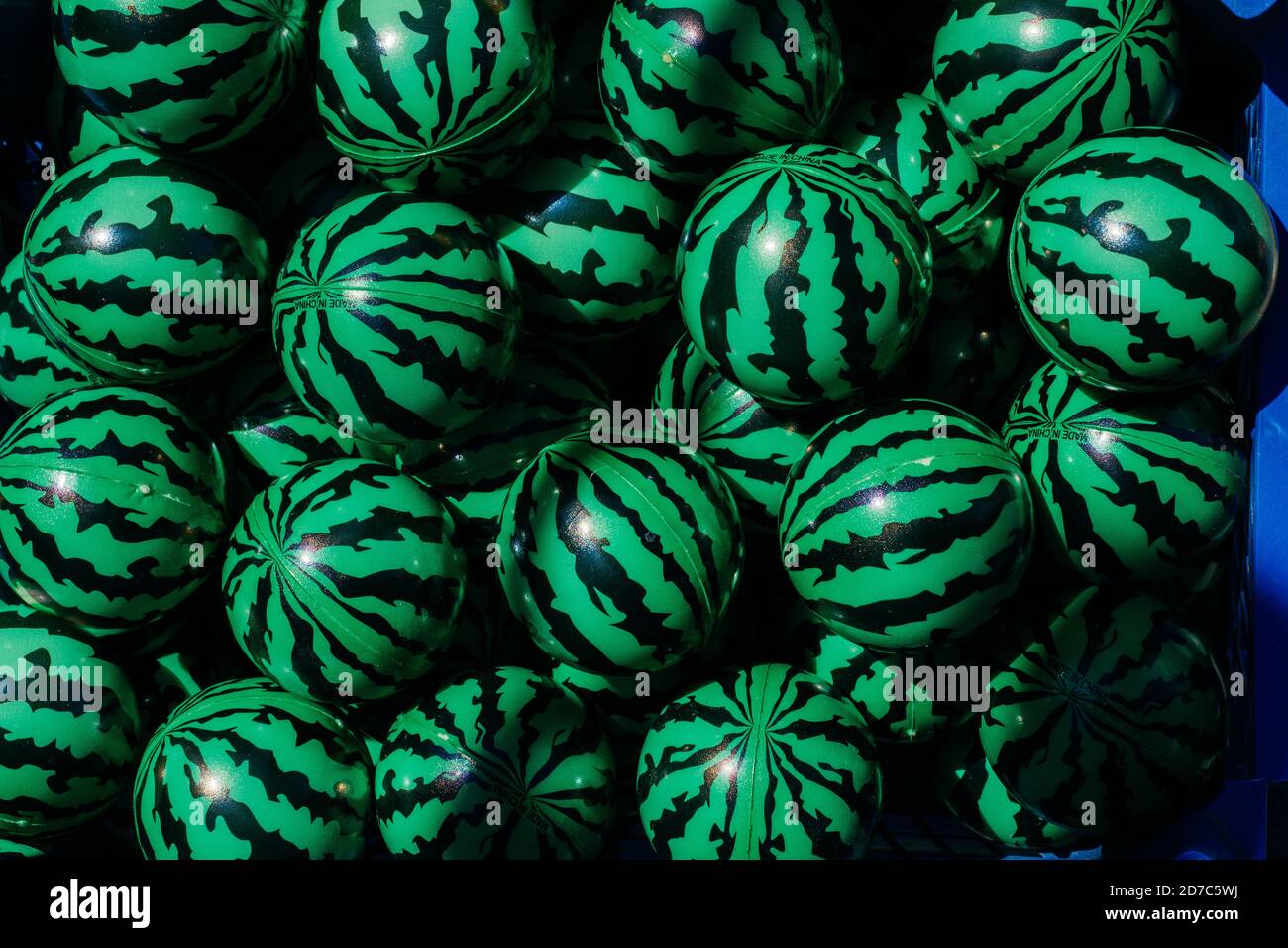 Top view shot of a heap of watermelon balls Stock Photo - Alamy