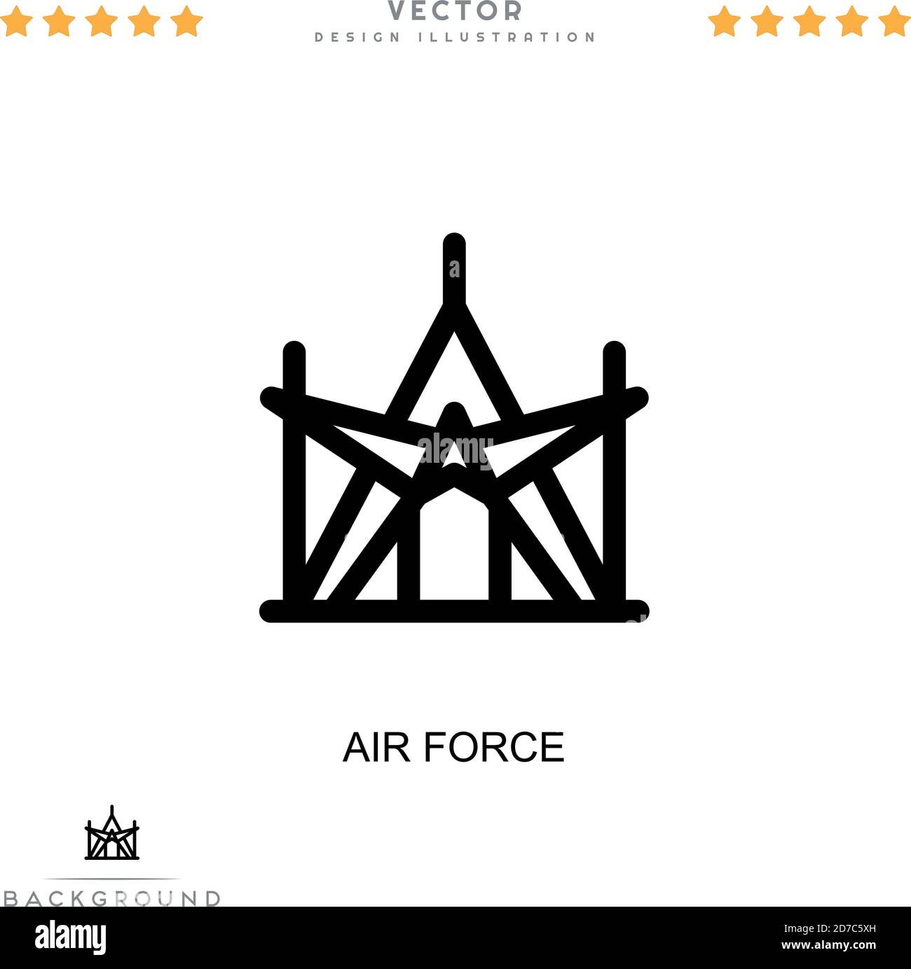 Air force icon. Simple element from digital disruption collection. Line ...