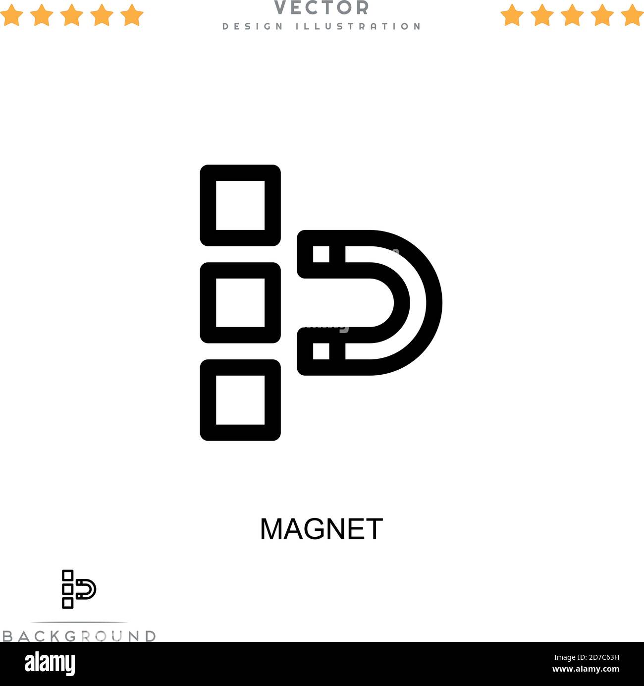 Magnet icon. Simple element from digital disruption collection. Line ...