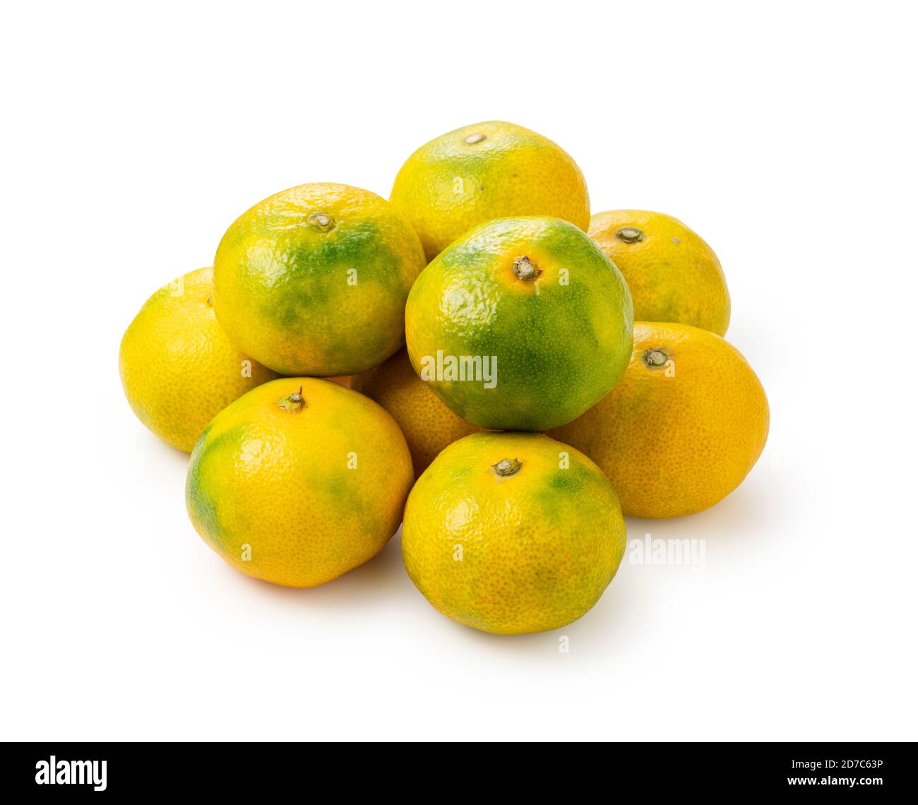 Japanese Wase Mikan on a white background Stock Photo - Alamy