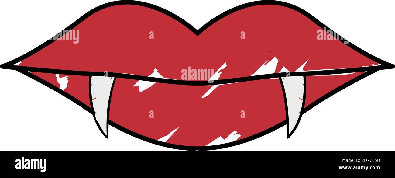 Vampire woman lips icon. Halloween season icon - Vector Stock Vector ...