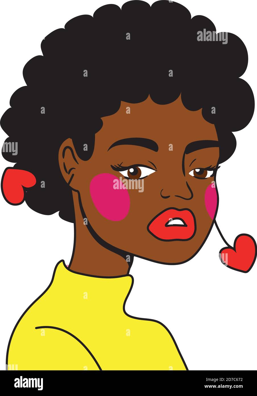 afro woman pop art style icon vector illustration design Stock Vector ...