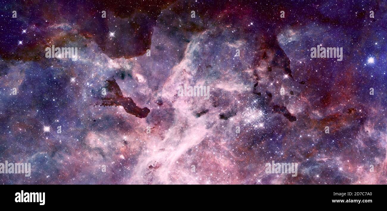 Nebula and stars in cosmos space. Elements of this image furnished by ...