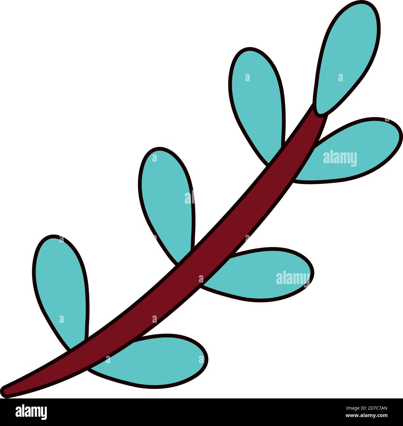 branch with leafs nature icon vector illustration design Stock Vector ...