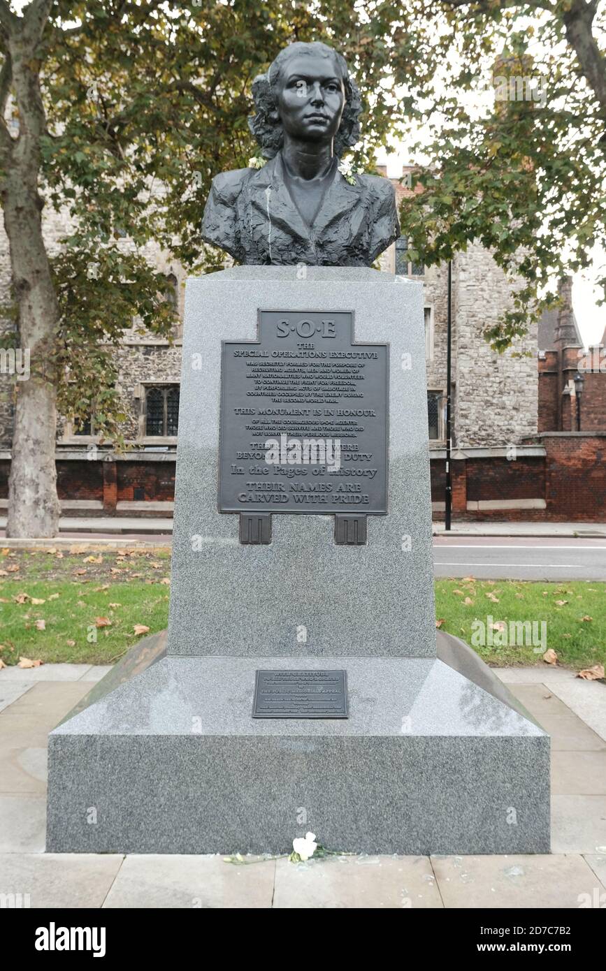 The Special Operations Executive (SOE) memorial in London. It honours ...
