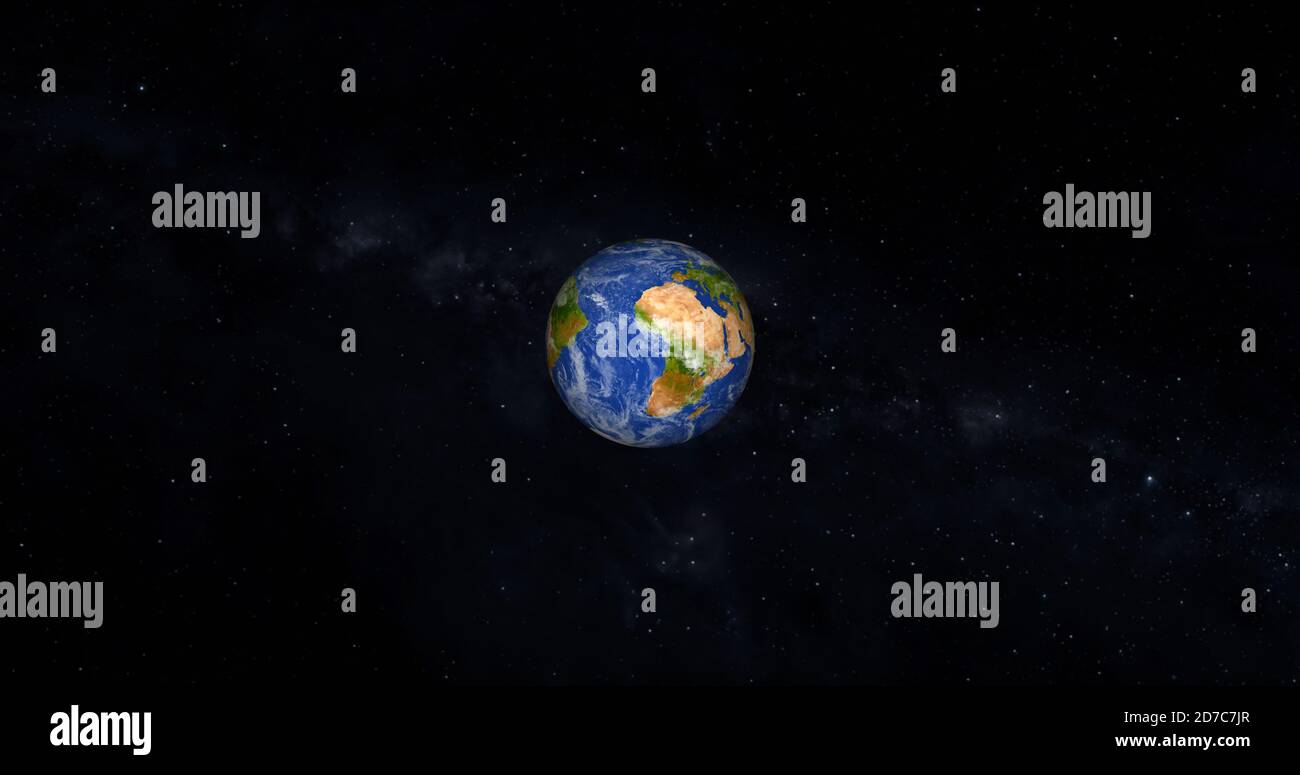 Beautiful photo realistic 3d earth on space. .front view of the earth ...