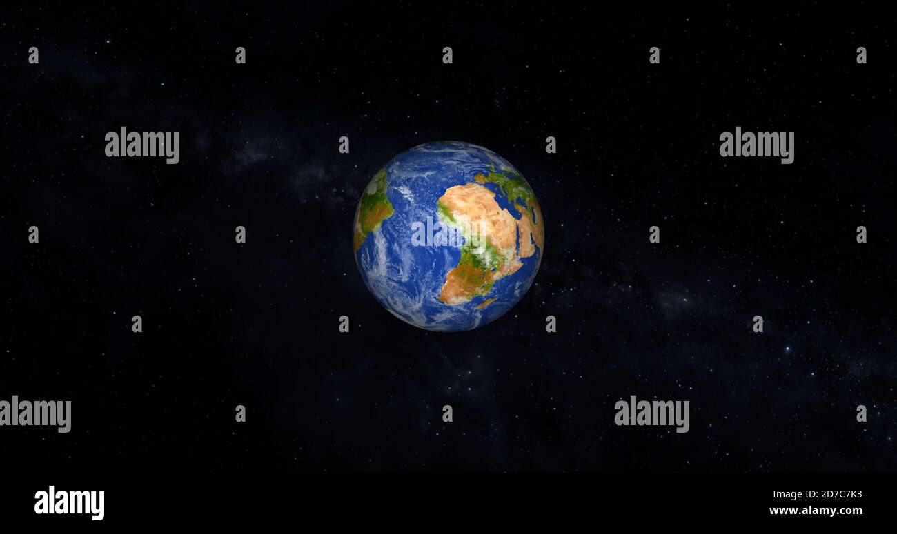 Beautiful photo realistic 3d earth on space. .front view of the earth ...