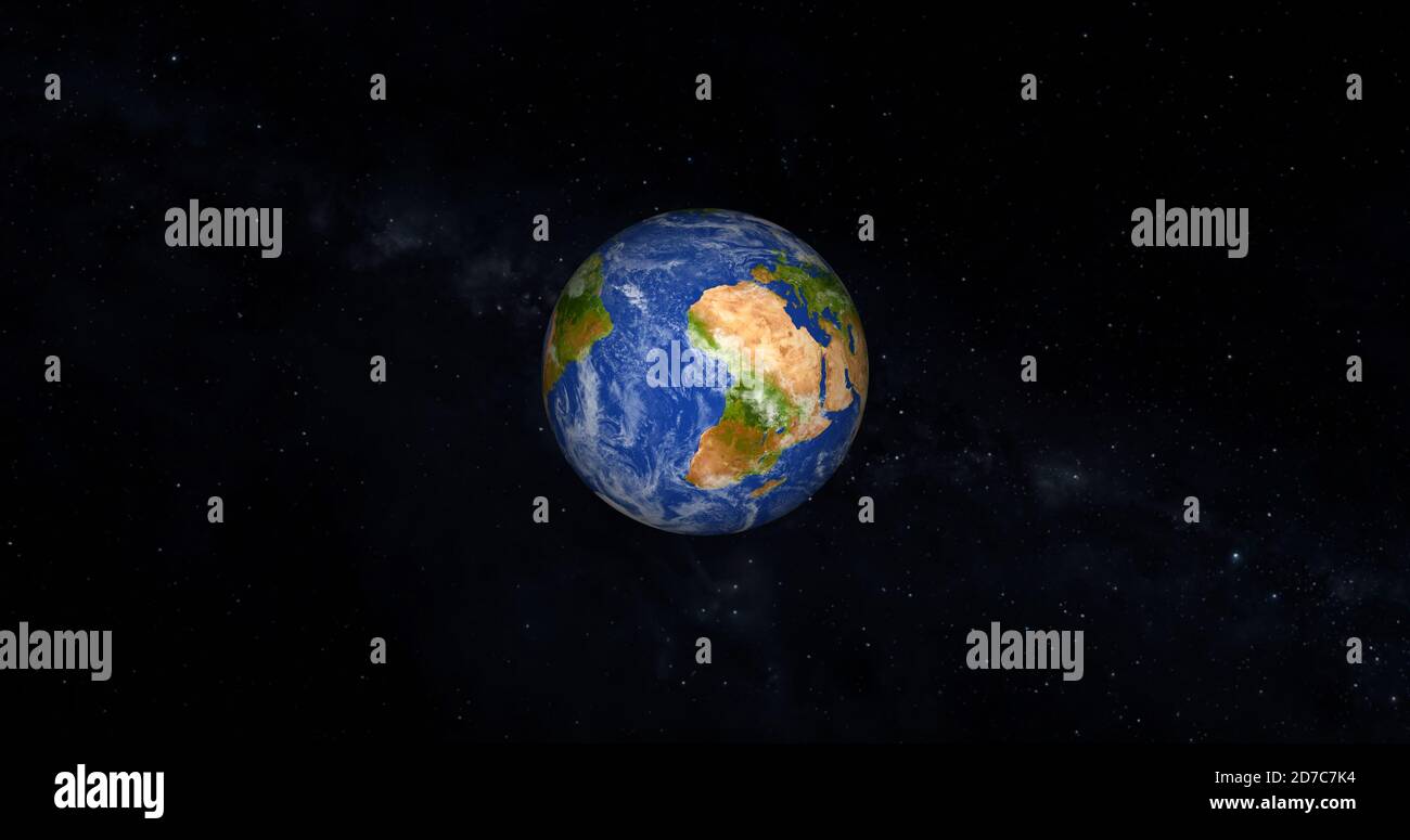 Beautiful photo realistic 3d earth on space. .front view of the earth ...