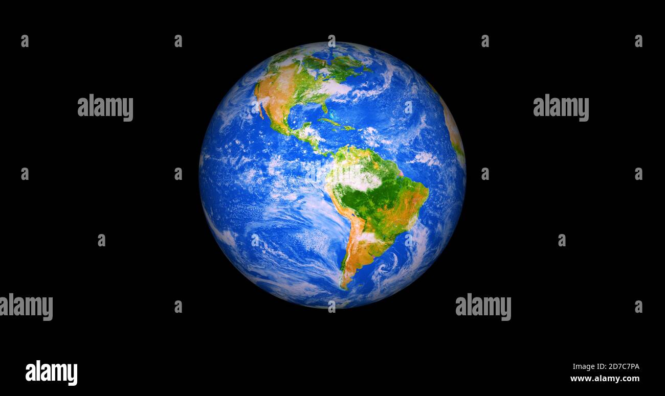 Beautiful photo realistic 3d earth on space. .front view of the earth ...