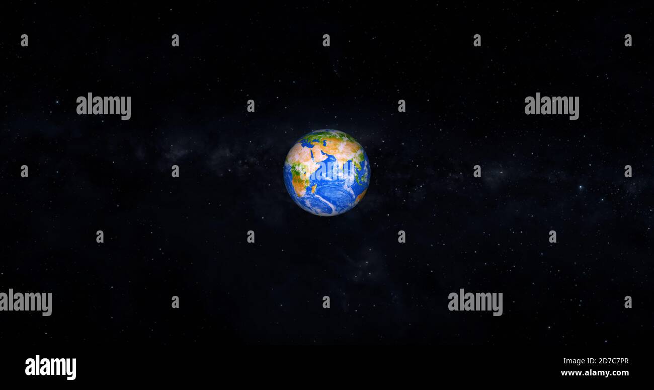 Beautiful photo realistic 3d earth on space. .front view of the earth ...
