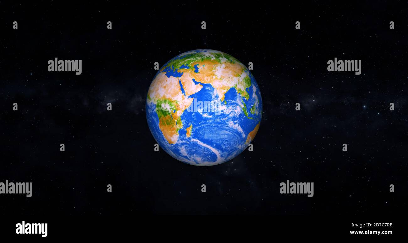 Beautiful photo realistic 3d earth on space. .front view of the earth ...