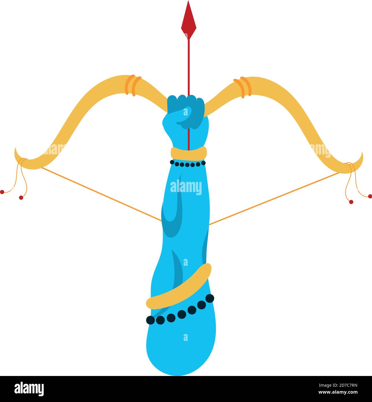 rama god hand with arch character vector illustration design Stock ...