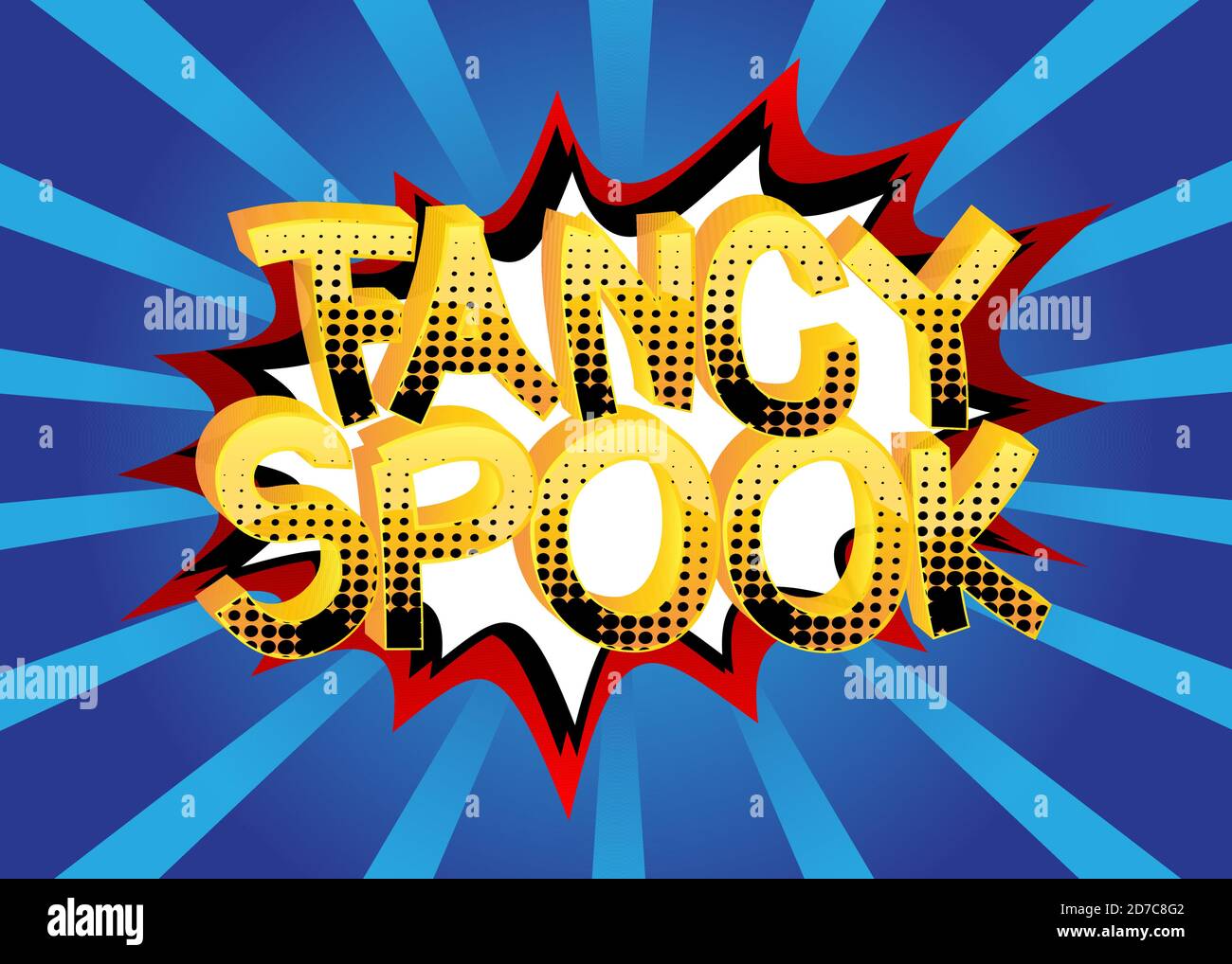 Fancy Spook Comic book style cartoon words on abstract colorful comics ...