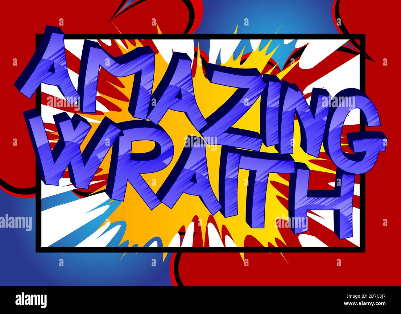 Amazing Wraith Comic book style cartoon words on abstract colorful ...