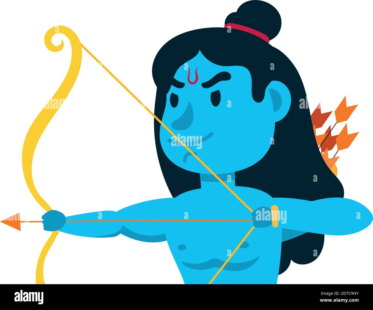 rama god with arch character vector illustration design Stock Vector ...