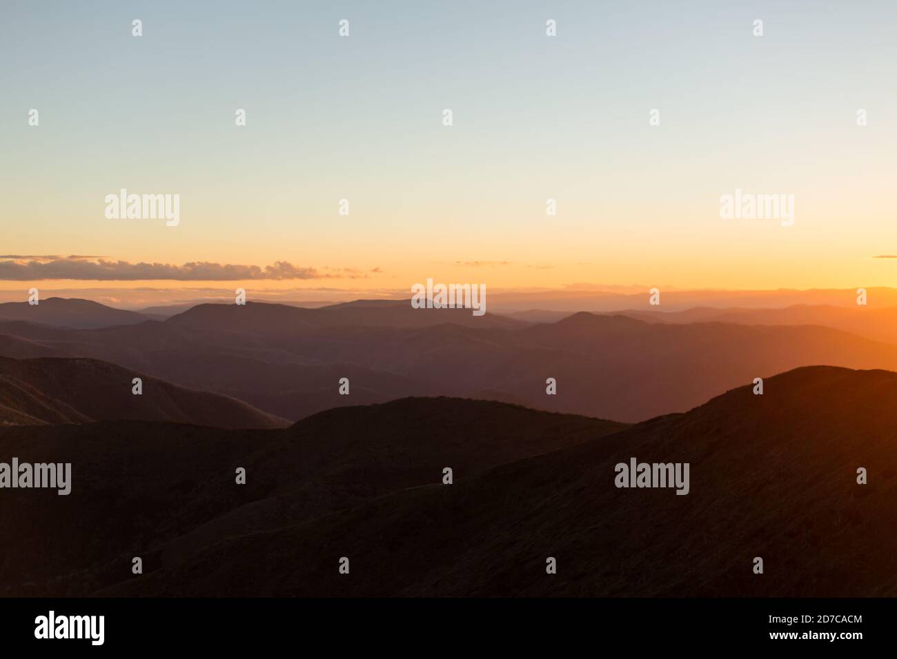 Sunset at Mt Feathertop Stock Photo - Alamy
