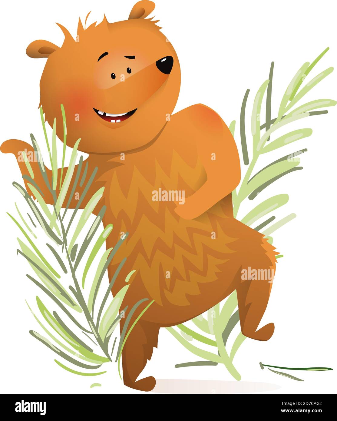 Happy cartoon bear dancing smiling hi-res stock photography and images ...