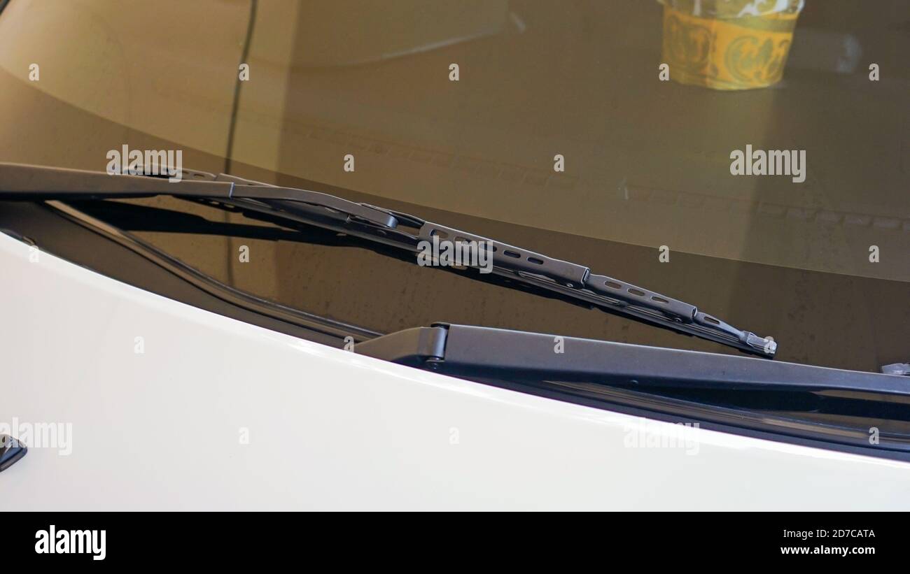 Windshield wipers on modern cars Stock Photo - Alamy