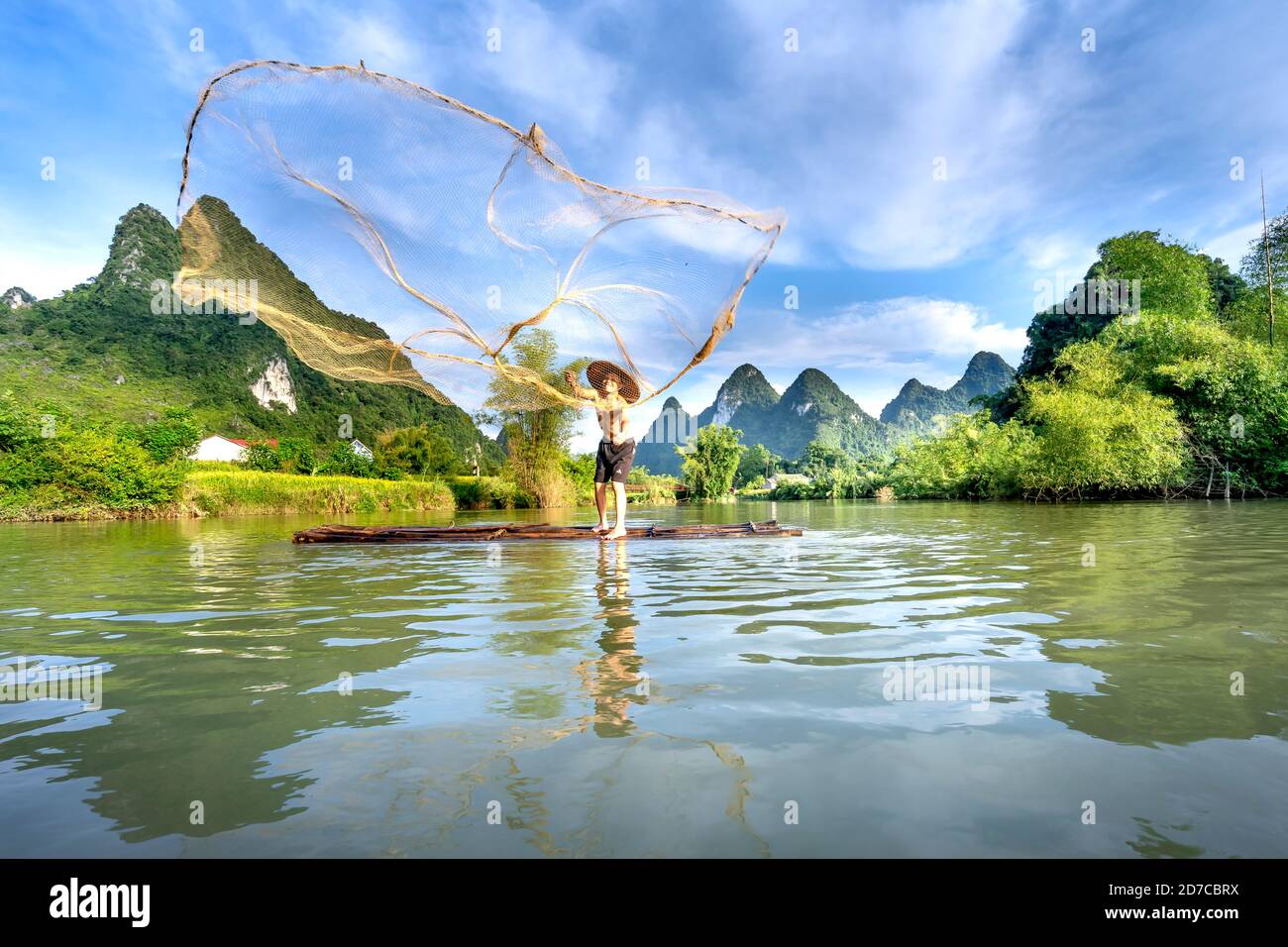 Quay Son River in Phong Nam District, Cao Bang Province, Vietnam ...