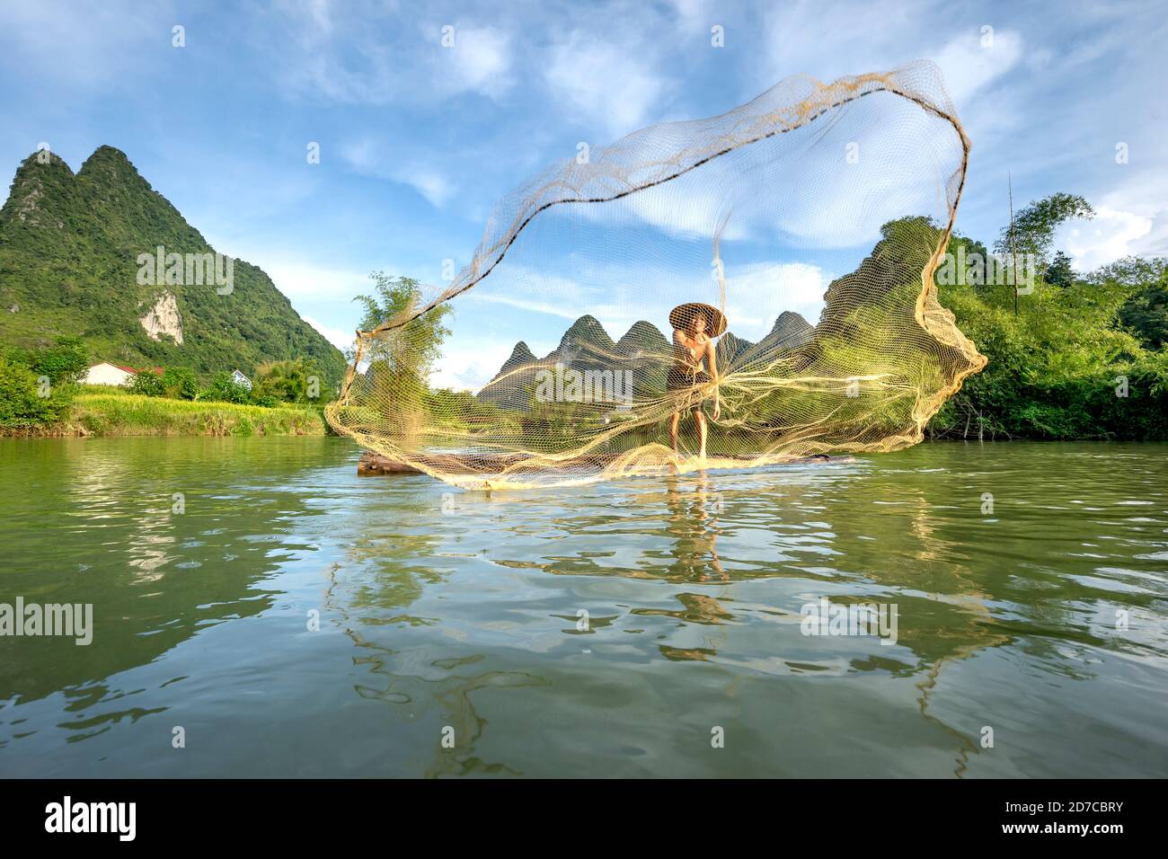 Quay Son River in Phong Nam District, Cao Bang Province, Vietnam ...