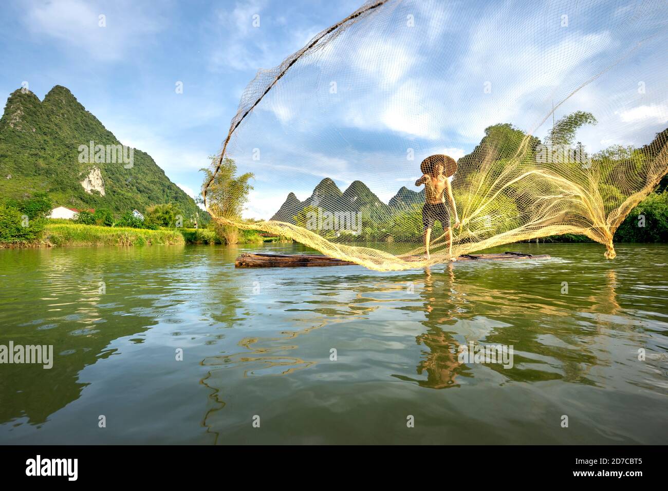Quay Son River in Phong Nam District, Cao Bang Province, Vietnam ...